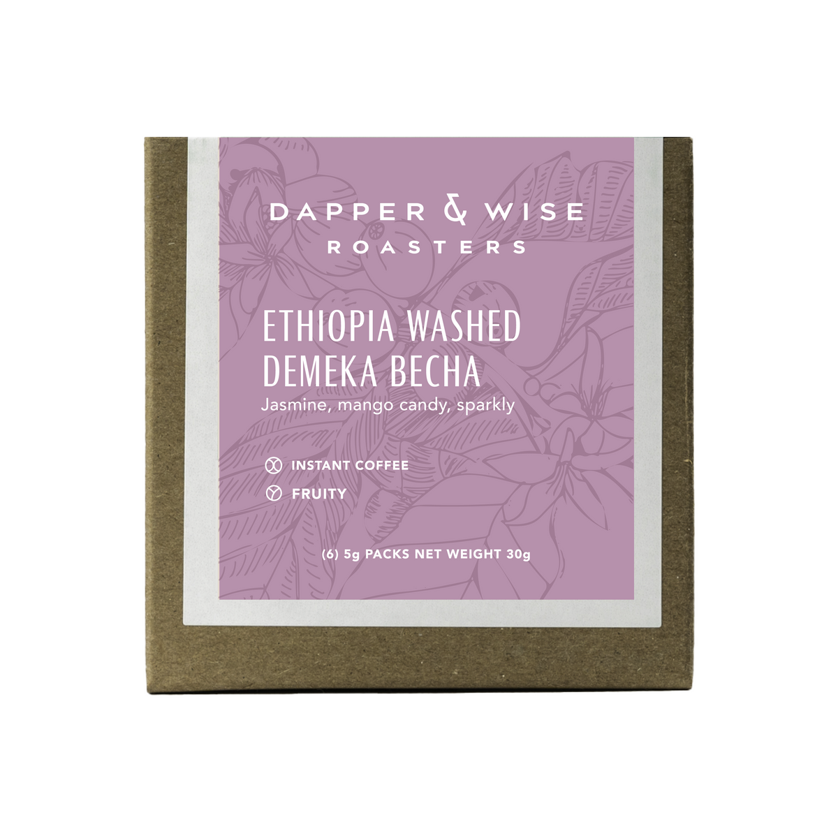 Ethiopia Washed Demeka Becha Instant Coffee (6pk) – Dapper & Wise